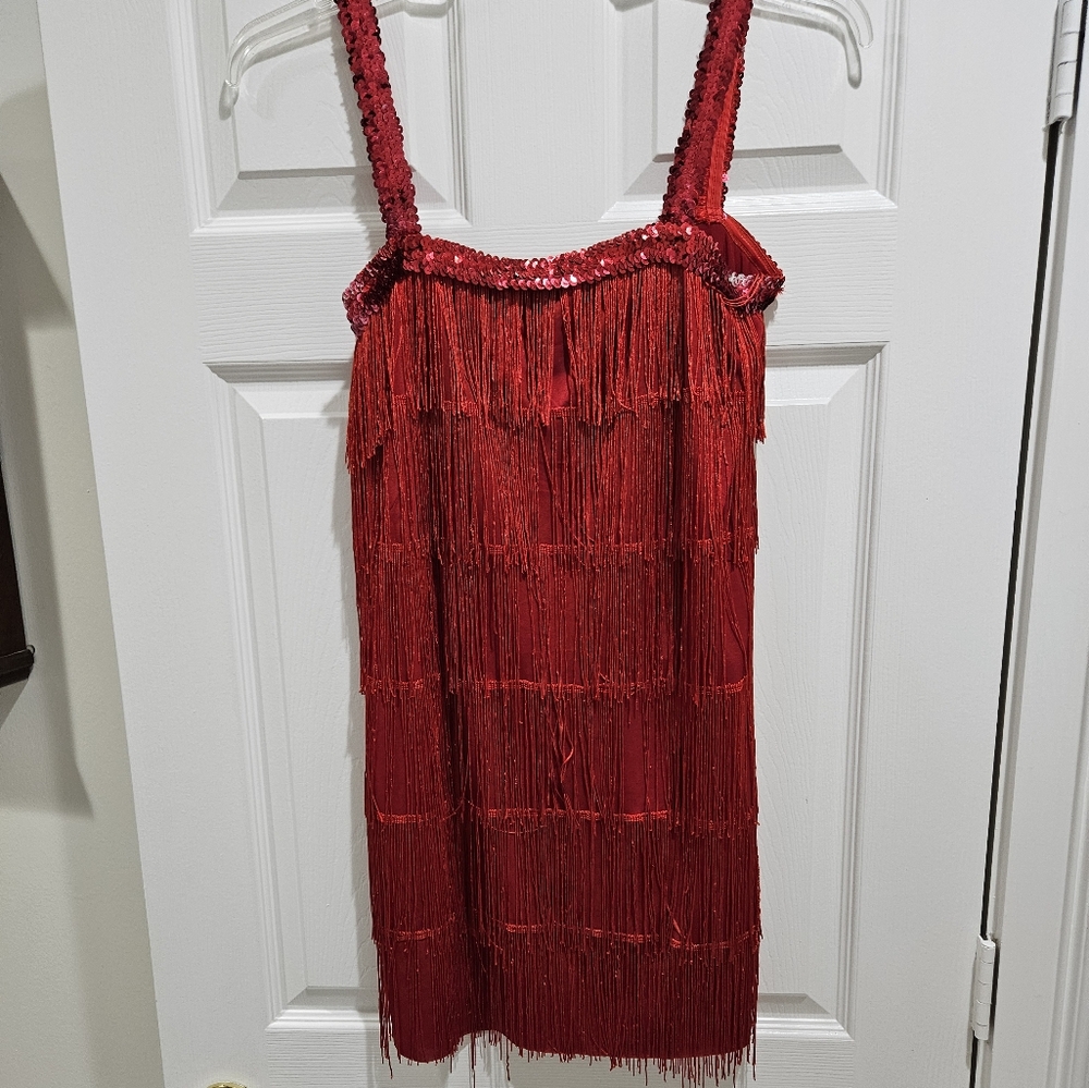 1920s Inspired Red Flapper Costume - Gem